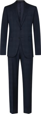 Emporio Armani Anzug aus Schurwolle mit Glencheck-Muster in