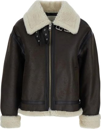 Dunst Homme, Vestes, Brun, Taille: L Loose Fit Line Shearling Jacket