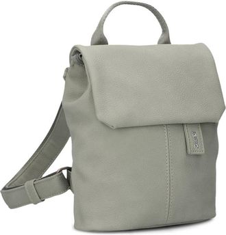 zwei Kleiner Damenrucksack Mademoiselle.M MR45 Mini-Rucksack 2 Liter klassisch-eleganter Daypack mit Magnet-Verschlussklappe, Rei&szlig;verschlussfach am R&uuml;cken 