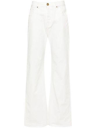 Pinko jean ample Wanda &agrave; taille haute - Blanc