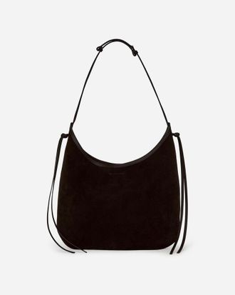 Arket Schultertasche Aus Spaltvelours -Braun