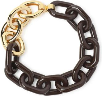 Marni Halskette - Interlocking Chain Link Necklace In Metallic Brass - Gr. unisize - in Braun - für Damen