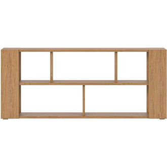 Miliboo Bibliothèque basse ouverte design finition bois clair chêne L167.5 cm MUSSO