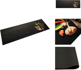 vidaXL K&uuml;chenteppich Waschbar Gew&uuml;rze 60x180 cm Samt - K&uuml;chenl&auml;ufer - Samt - pvc - Anti-Rutsch - Waschecht