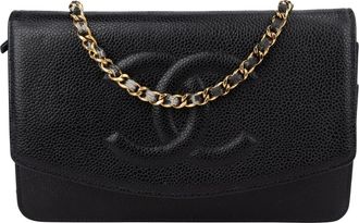 Chanel Crossbody Bags - Chanel Caviar Leather CC Wallet On Chain Crossbody - Gr. unisize - in Schwarz - f&uuml;r Damen