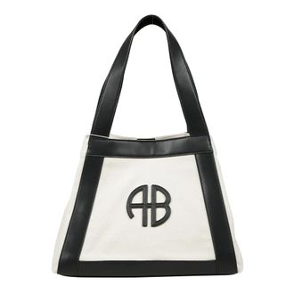 Anine Bing Canvas Handtasche mit Lederriemen - - Bags - Damen - Beige - ONE SIZE