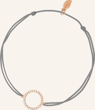 Leaf Freundschaftsarmband Circle Aus 18 Karat Ros&eacute;gold Mit Diamanten grau