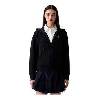 Lacoste Zip-Up Piqu&eacute; Hoodie - - Sweatshirts & Hoodies - Damen - Rot - XS