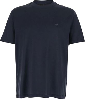 Emporio Armani Homme, Tops, Bleu, Taille: 2XL Travel Logo Gommato