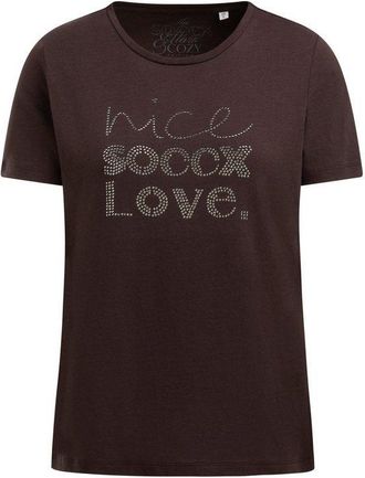 soccx Rundhalsshirt mit Glitzersteinchen
