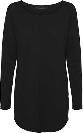 Vero Moda Vero Moda Femme Vmnellie Glory Long Blouse Noos Pull, Noir (Black Black), XL EU