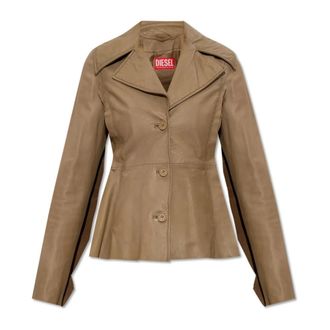 Diesel Lederjacke L-Atoya - - Jackets - Damen - Beige - 2XS