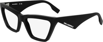 Karl Lagerfeld Femme, Accessoires, Noir, Taille: 54 MM Kl6195 Cat-eye Frame