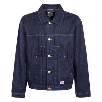 Dickies Homme, Vestes, Bleu, Taille: M Veste en jean Selvedge Pliss&eacute;e