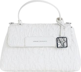 A|X Armani Exchange Femme, Sacs, Blanc, Taille: ONE Size Sac &agrave; main avec poign&eacute;e sup&eacute;rieure