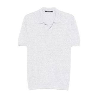 Tagliatore Keith Kurzarm-Strickpoloshirt - - Tops - Herren - Grau - L