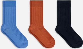 Arket Gerippte Socken Aus Supima-Baumwolle 3er-Pack -Orange