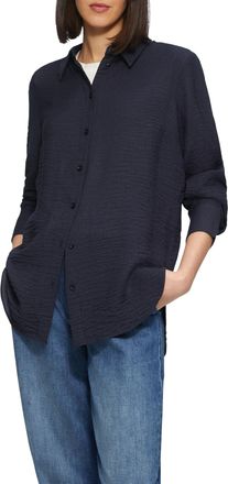 s.Oliver Strukturierte Hemdbluse aus Viskosemix