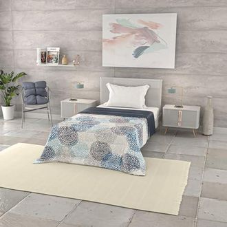 Italian Bed Linen Sommer Steppdecke Basic, Mikrofaser, Soffioni Blu, 160x240cm