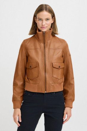 Oxmo Lederjacke OXDenny Modische Echtlederjacke im Piloten-Stil