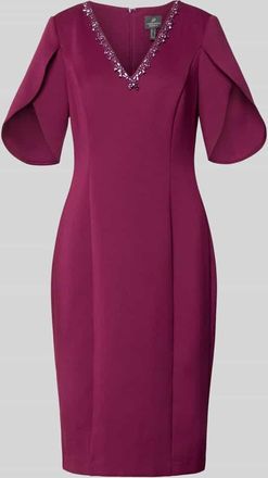 Adrianna Papell Knielanges Kleid mit Ziersteinbesatz