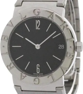 Bulgari unisex, Pre-owned, Noir, Taille: ONE Size Pre-owned Acier inoxydable montres