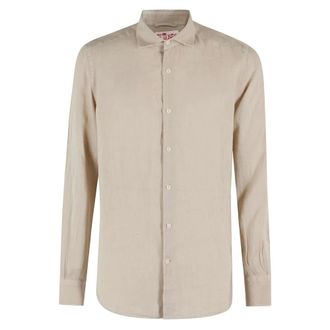 MC2 Saint Barth Homme, Chemises, Beige, Taille: S Linen Shirt