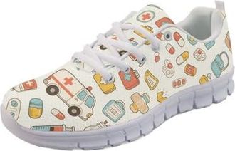 Coloranimal Baskets plates légères en maille aérée pour femme, Ambulance médicale, 38 EU