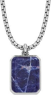 Fossil Collier pour homme, acier inoxydable argenté, L : 565mm X L : 13mm X H : 22.5mm, JF04469040