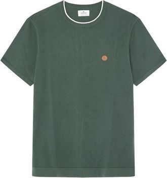 Springfield Herren Camiseta de Punto Moss Structure Ss Gg14 kurzärmelig, Waldgrün, XL