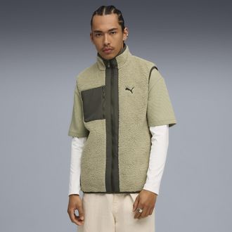 Puma Hybrid Sherpa Wendbare Weste Herren, Kleidung, Gr&uuml;n, XS