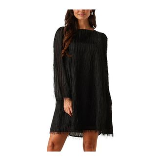 Y.A.S Elegantes Kleid mit U-Boot-Ausschnitt - - Dresses - Damen - Schwarzk - XS