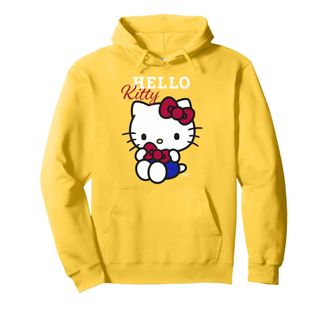 Hello Kitty College School Team, lustiger, s&uuml;&szlig;er Posenklassiker Pullover Hoodie