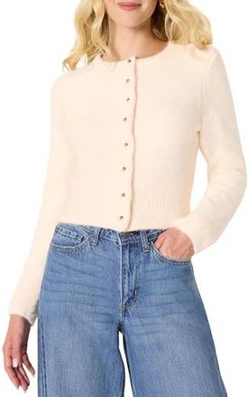 Amazon Essentials Cardigan Boutonné en Faux Mohair, Coupe Classique Femme, Blanc Crème, XXL