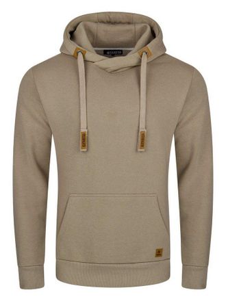 Riverso Kapuzenpullover Herren Hoodie RIVNiklas Regular Fit Longsleeve Sweatshirt mit Cross-Over-Kragen und K&auml;ngurutasche