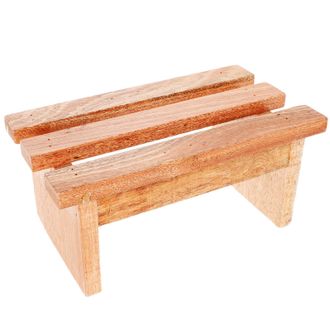 DOITOOL Holz Fu&szlig;st&uuml;tze Sauna Fu&szlig;hocker Badezimmer Hocker Rutschfestes Design Ergonomisch Sitzhilfe Fu&szlig;bank f&uuml;r Wellness und Fu&szlig;bad