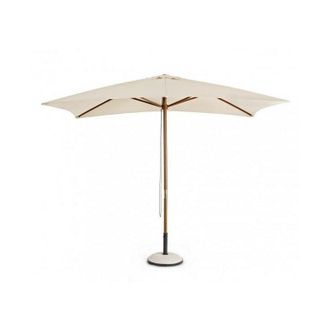 BIZZOTTO Bizzotto - Parasol 300x200 cm en toile polyester cr&egrave;me et m&acirc;t en bois - attol