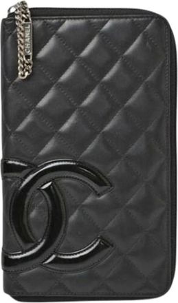 Chanel Portefeuille long (bi-pli) Pre-owned - Femme - Pre-owned - Noir - Taille: ONE Size