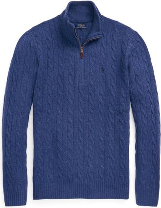 Ralph Lauren Troyer aus Wolle mit Kaschmir in Zopfstrick-Optik in