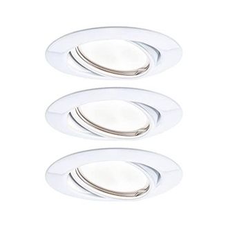 Paulmann 93422 Spot encastré LED Base rond incl. 3x5 watts projecteurs encastrés Blanc spot métal lampe encastrée 3000 K GU10