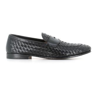 Henderson Gewebter Loafer mit Kalbslederband - - Shoes - Herren - Schwarzk - 42 1/2 EU