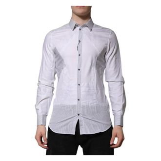 Dolce & Gabbana Homme, Chemises, Blanc, Taille: M Gold Dress shirt