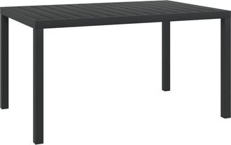 vidaXL Vidaxl - Table de jardin Noir 150 x 90 x 74 cm Aluminium et wpc