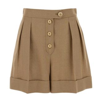 Valentino Garavani Biscuit Viscose Blend Shorts - - Shorts - Damen - Braun - M