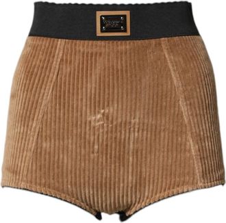 Dolce & Gabbana Femme, Shorts, Brun, Taille: 36 FR High Waist Shorts