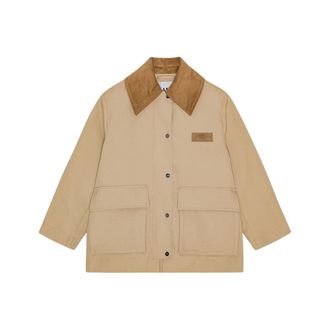 Ganni Femme, Vestes, Beige, Taille: 34 FR Worker Jacket 0757