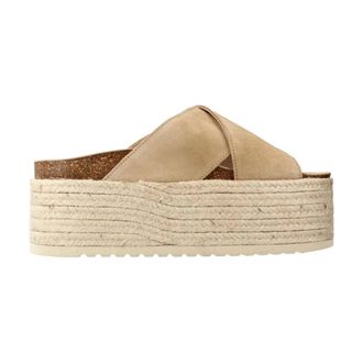 Yellow Femme, Chaussures, Beige, Taille: 41 EU Sandale compens&eacute;e en jute
