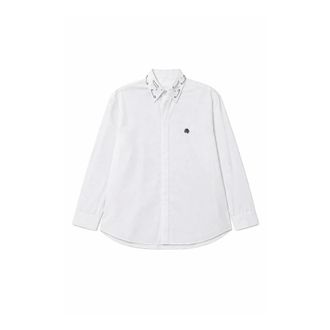 John Richmond Homme, Chemises, Blanc, Taille: XL Chemise avec d&eacute;tails d&eacute;coratifs au col