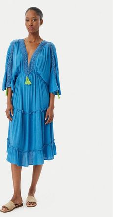 Selmark Strandkleid BO195 Blau Regular Fit
