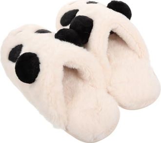 Yardwe Pantoufles Peluche pour Femmes Chaudes et Confortables Style Panda Mignon Intérieur Doux et Respirant pour Cosplay et Détente Hivernale